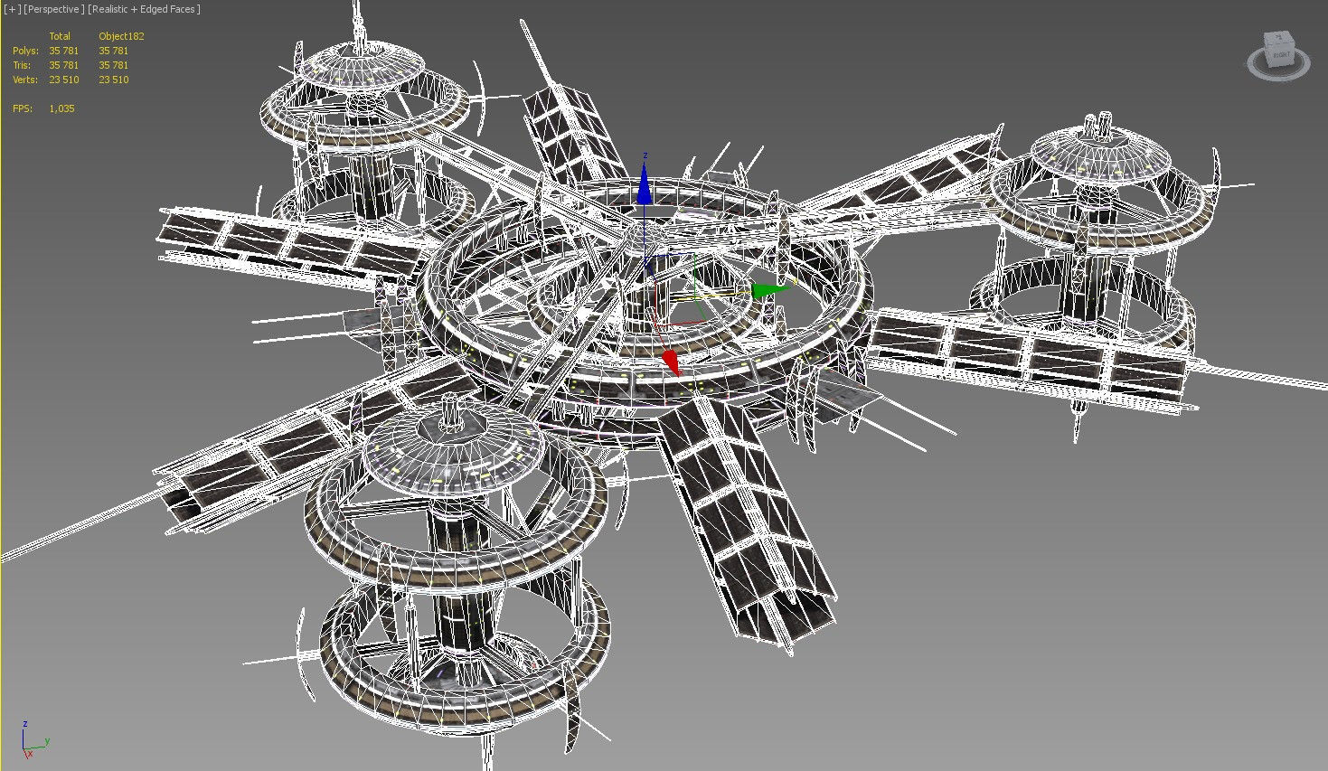 3D model Low Poly Space Station 3 VR / AR / low-poly | CGTrader