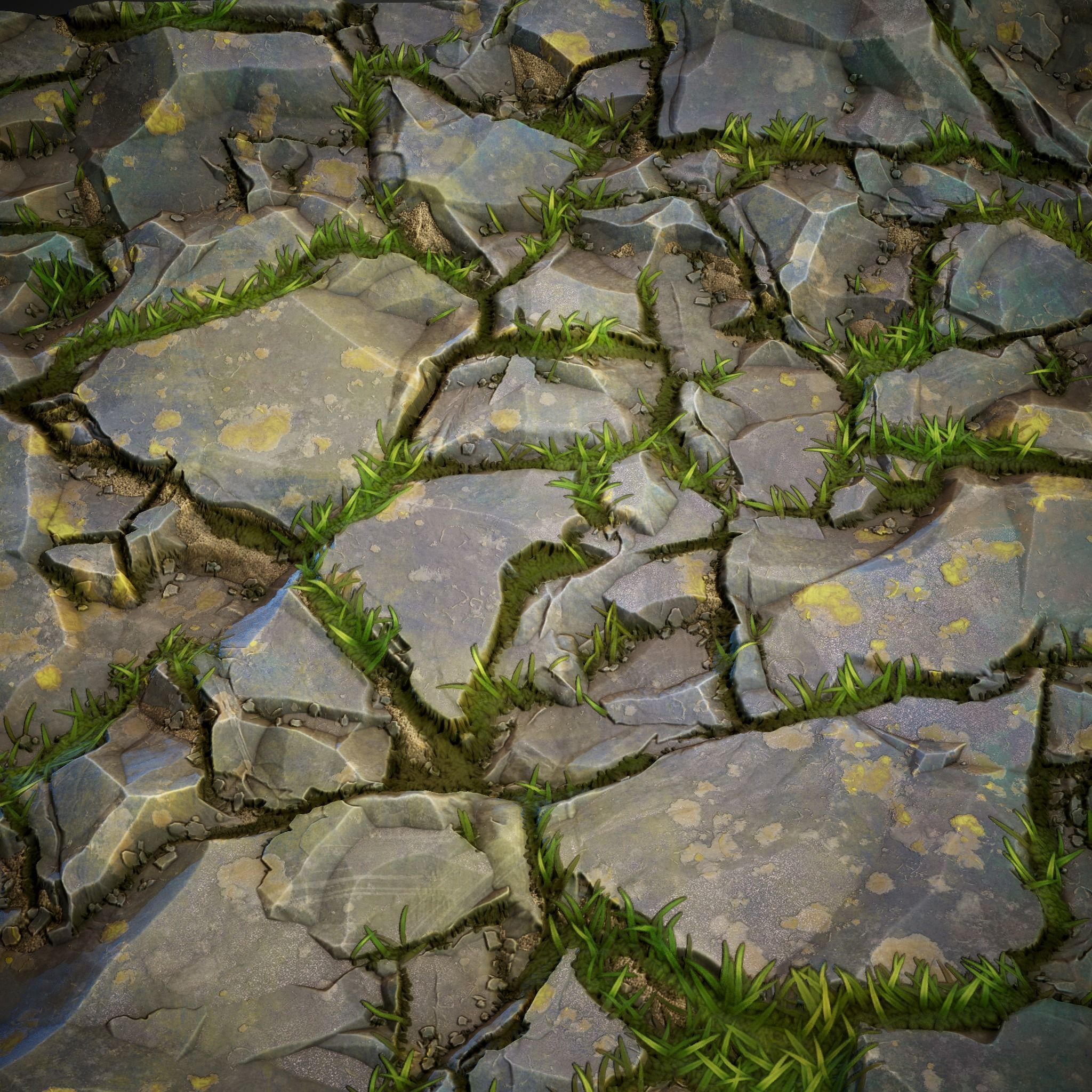 Grassy Rock Cliff Texture | CGTrader