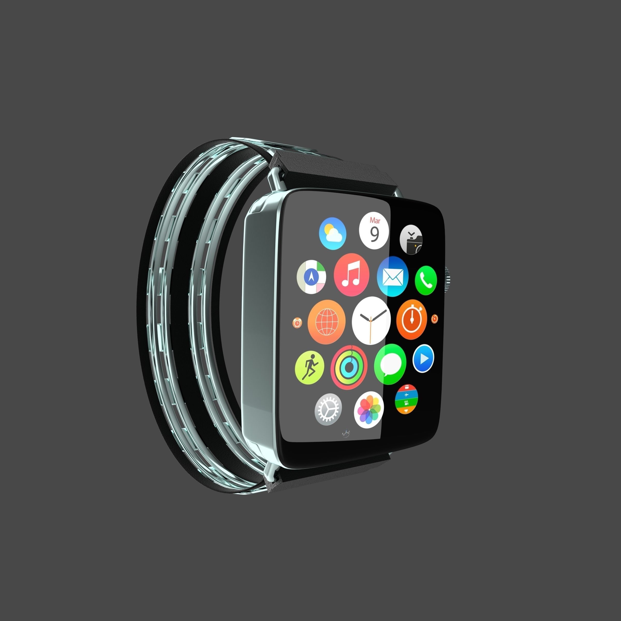 Smartwatch apple watch free 3D model | CGTrader