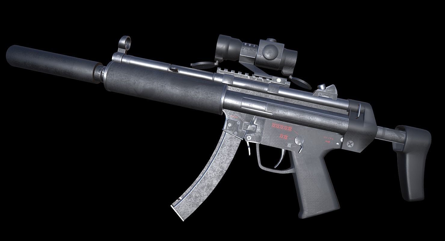 3D model MP5 A5- Game Ready VR / AR / low-poly | CGTrader
