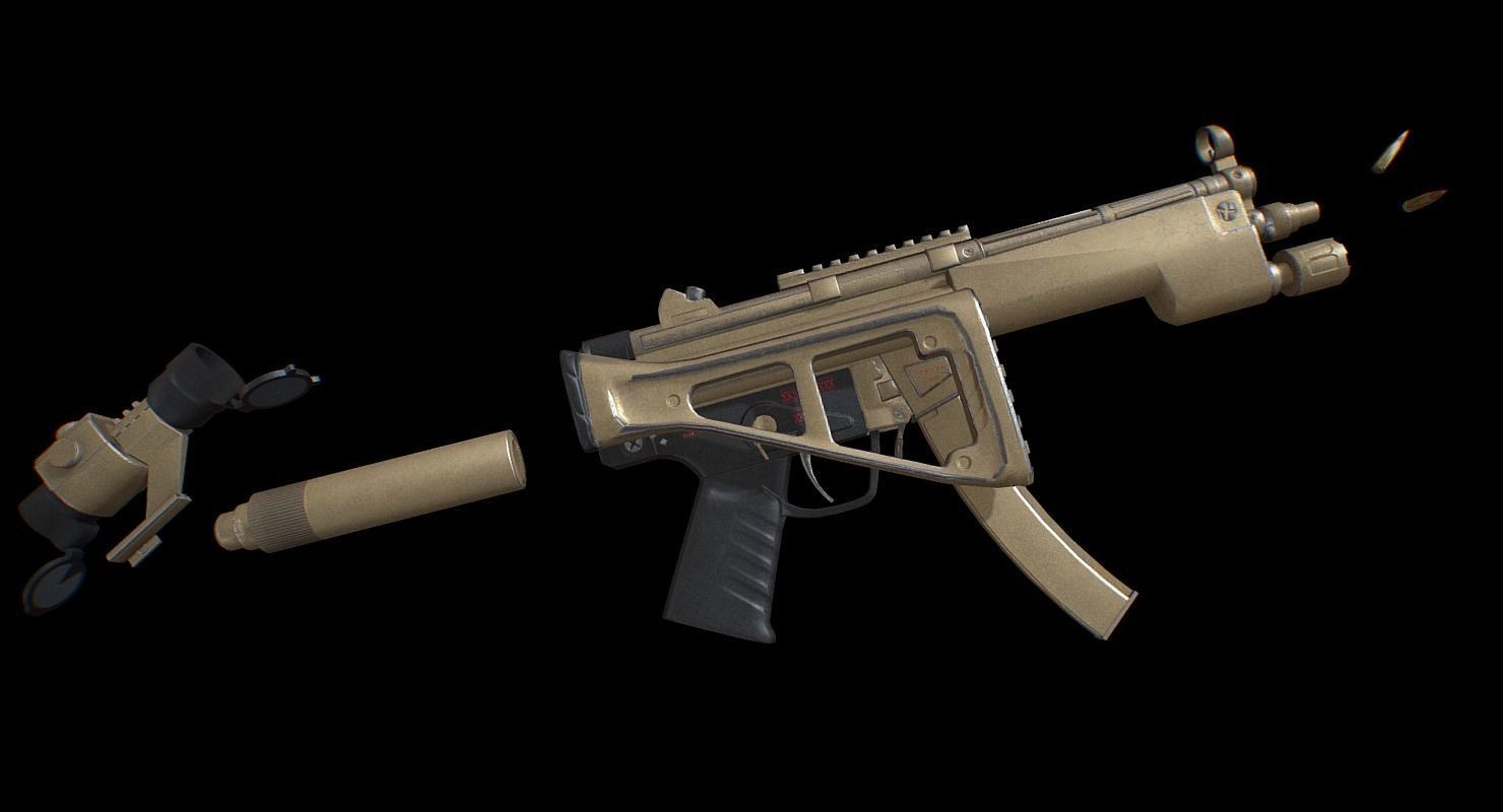 3D model MP5 A3 - Game Ready VR / AR / low-poly | CGTrader