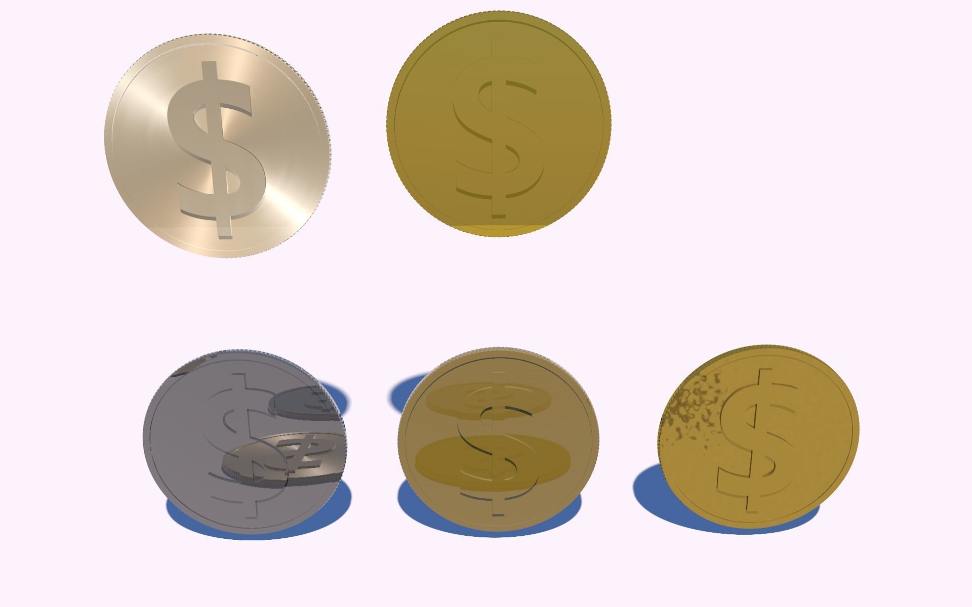 Coins dollar coin 3D model | CGTrader
