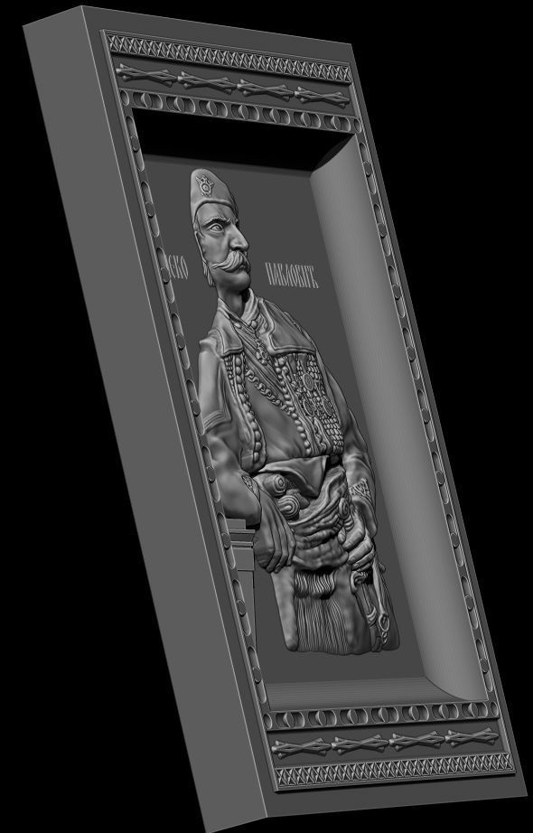 Zbrush bas relief model - Peko Pavlovic 3D model 3D printable | CGTrader