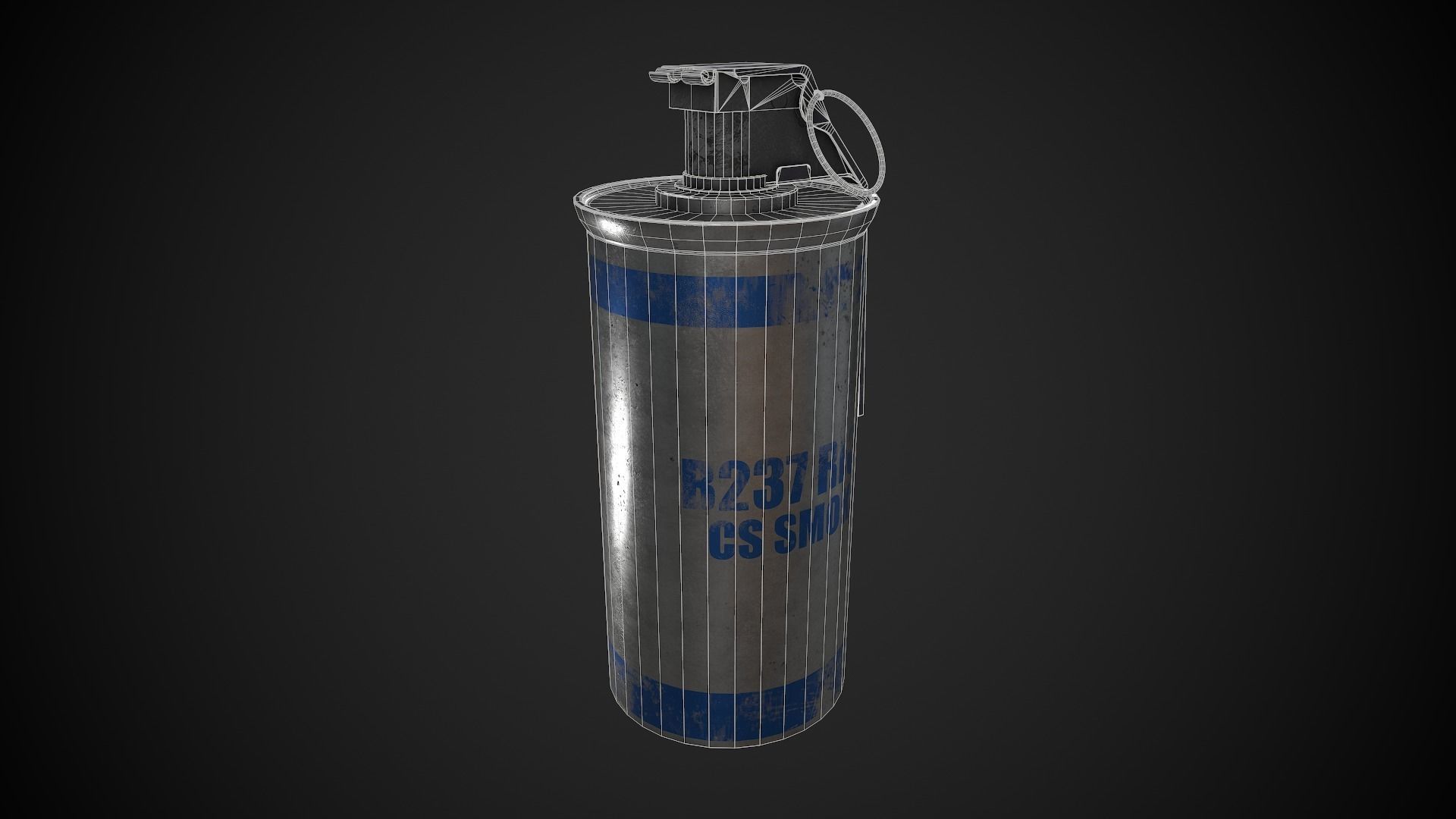 3D model Tear Gas Grenade VR / AR / low-poly | CGTrader