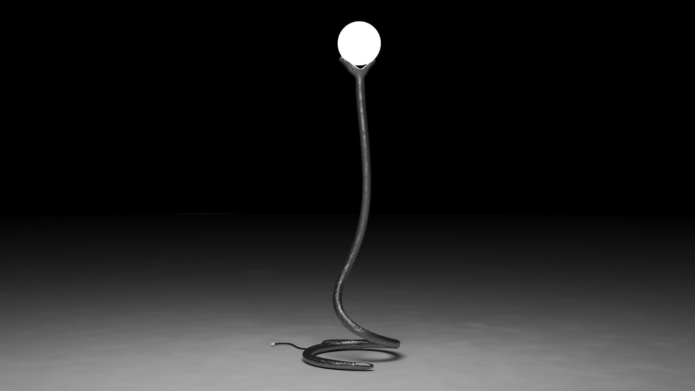 Floor lamp stile snake 3D model | CGTrader