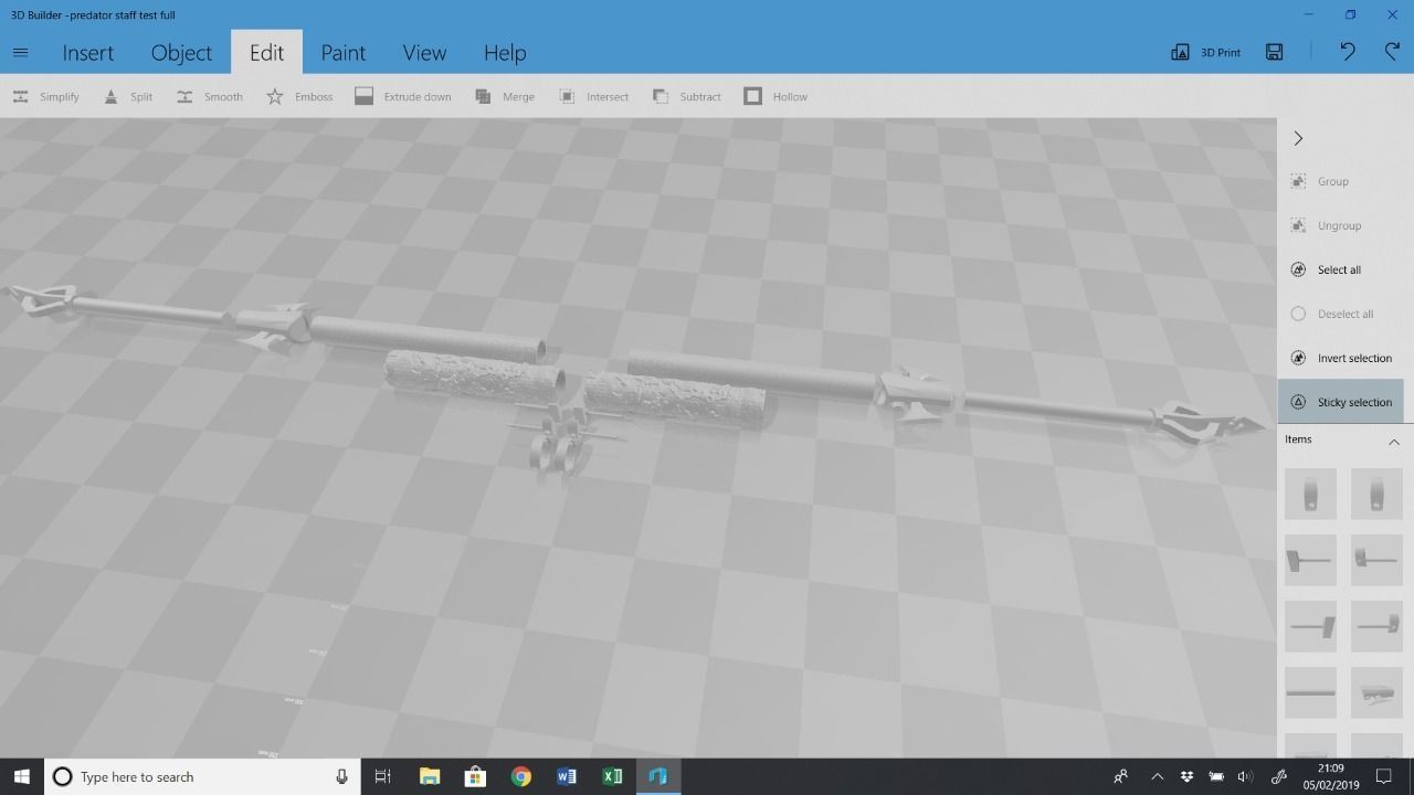 Predator Spear Retractable 3D model 3D printable | CGTrader