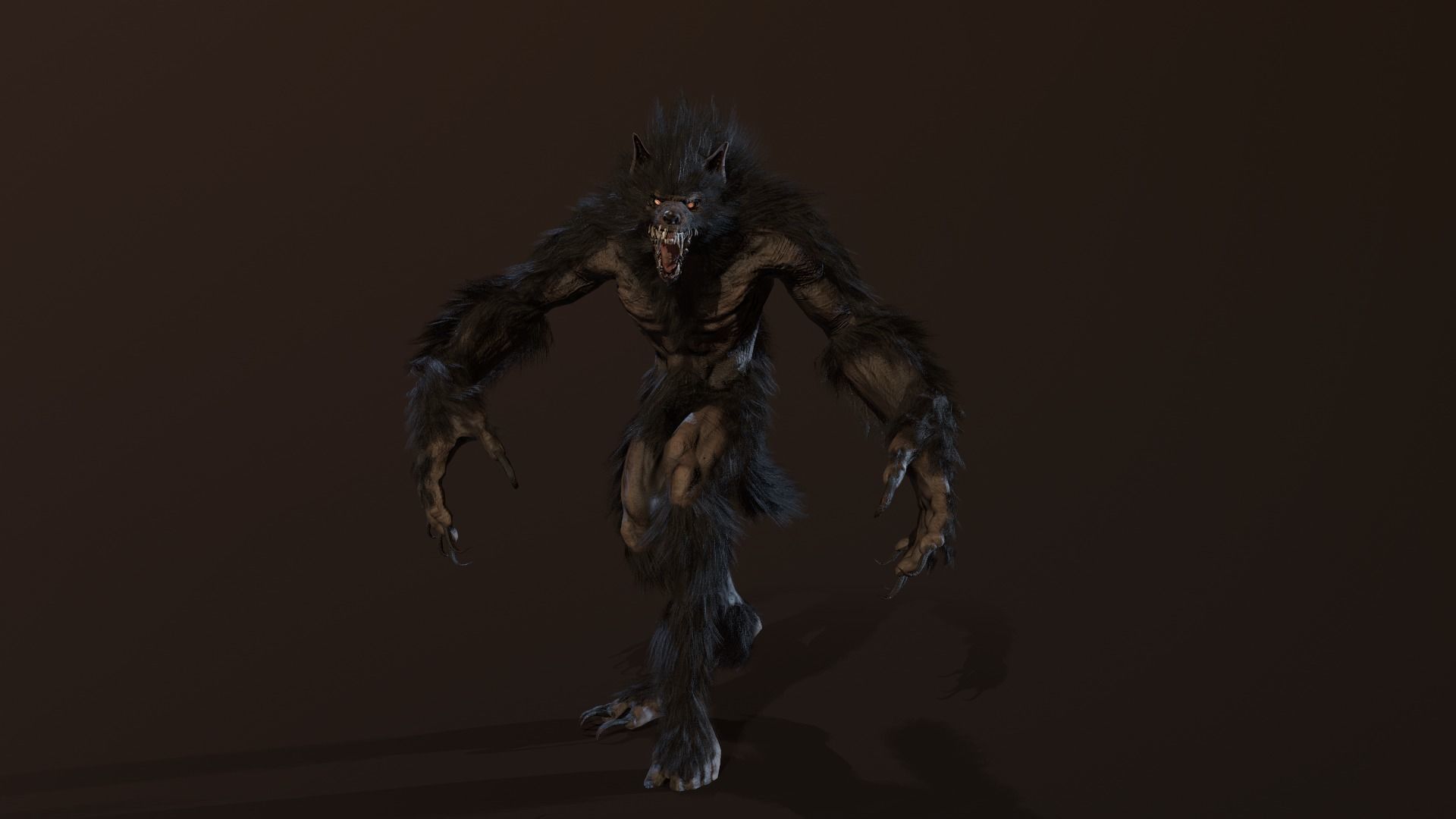 3D model Werewolf VR / AR / low-poly rigged animated | CGTrader