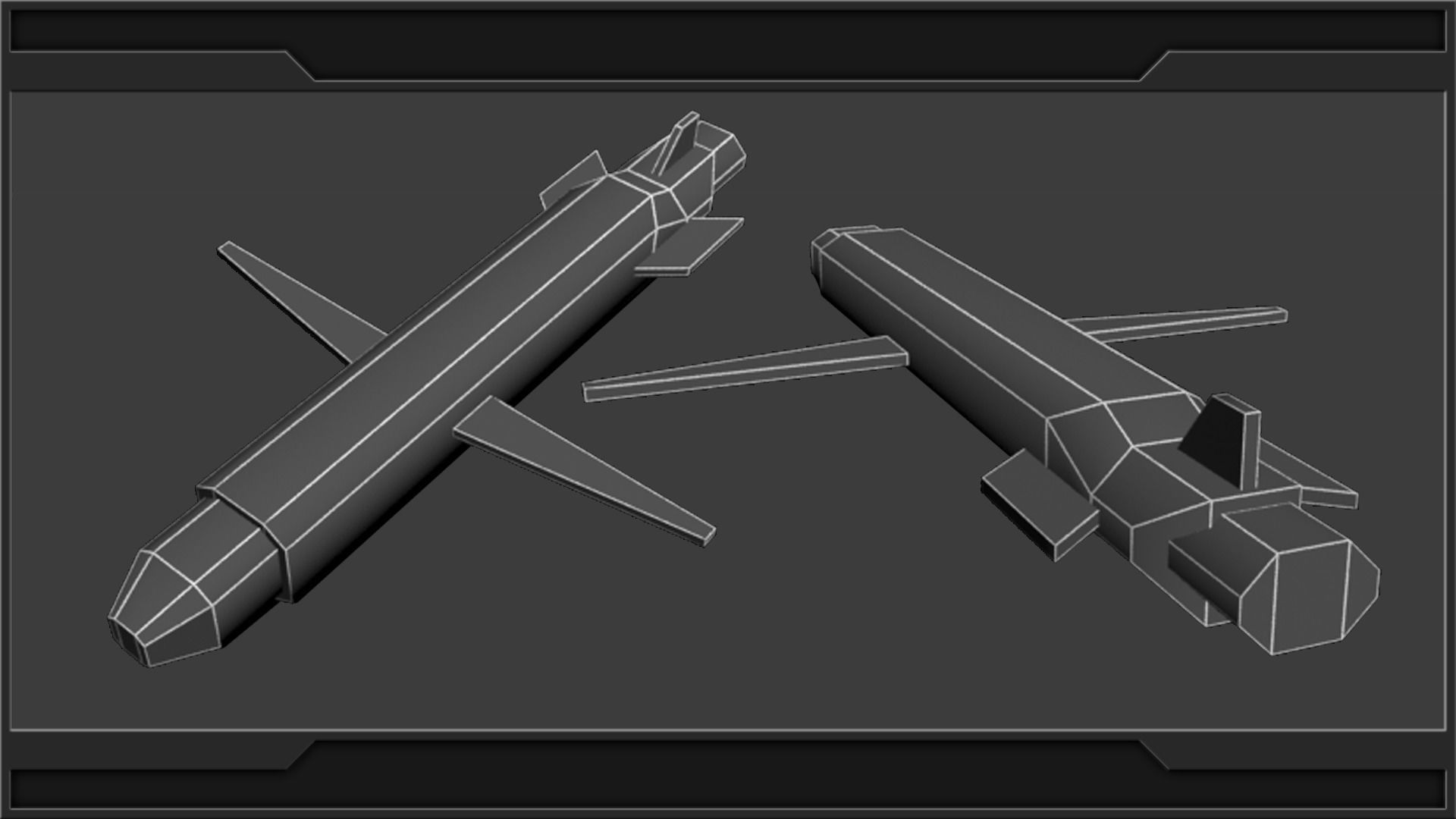 3D model Sci-fi Missiles set VR / AR / low-poly | CGTrader