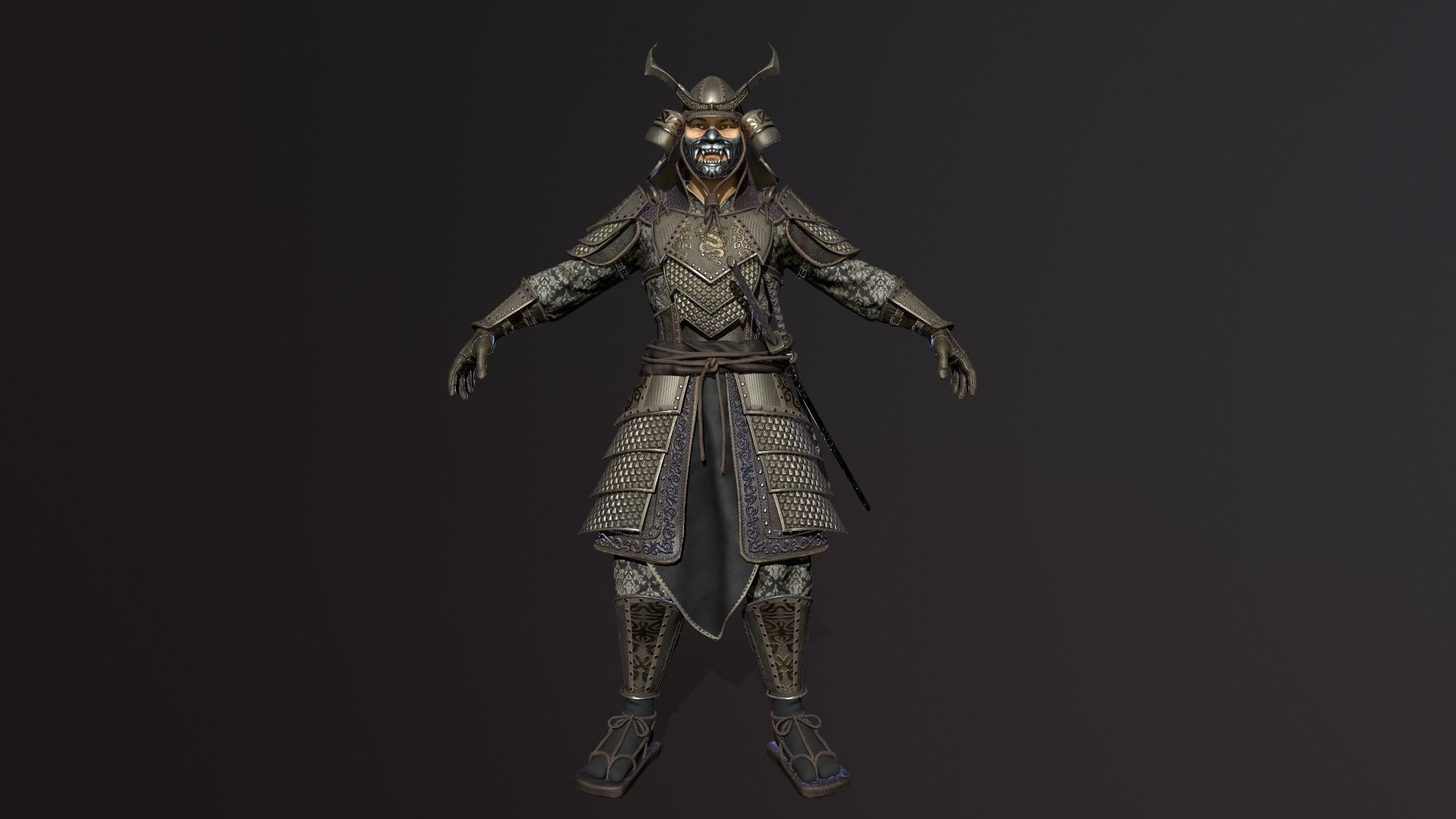 3D model Samurai low-poly models VR / AR / low-poly rigged | CGTrader