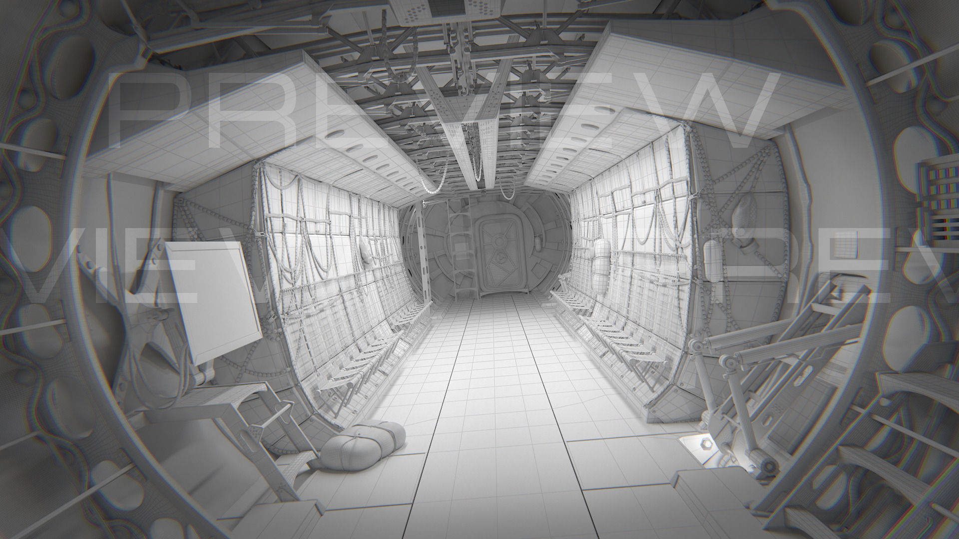 Aircraft interior 3D model animated rigged | CGTrader