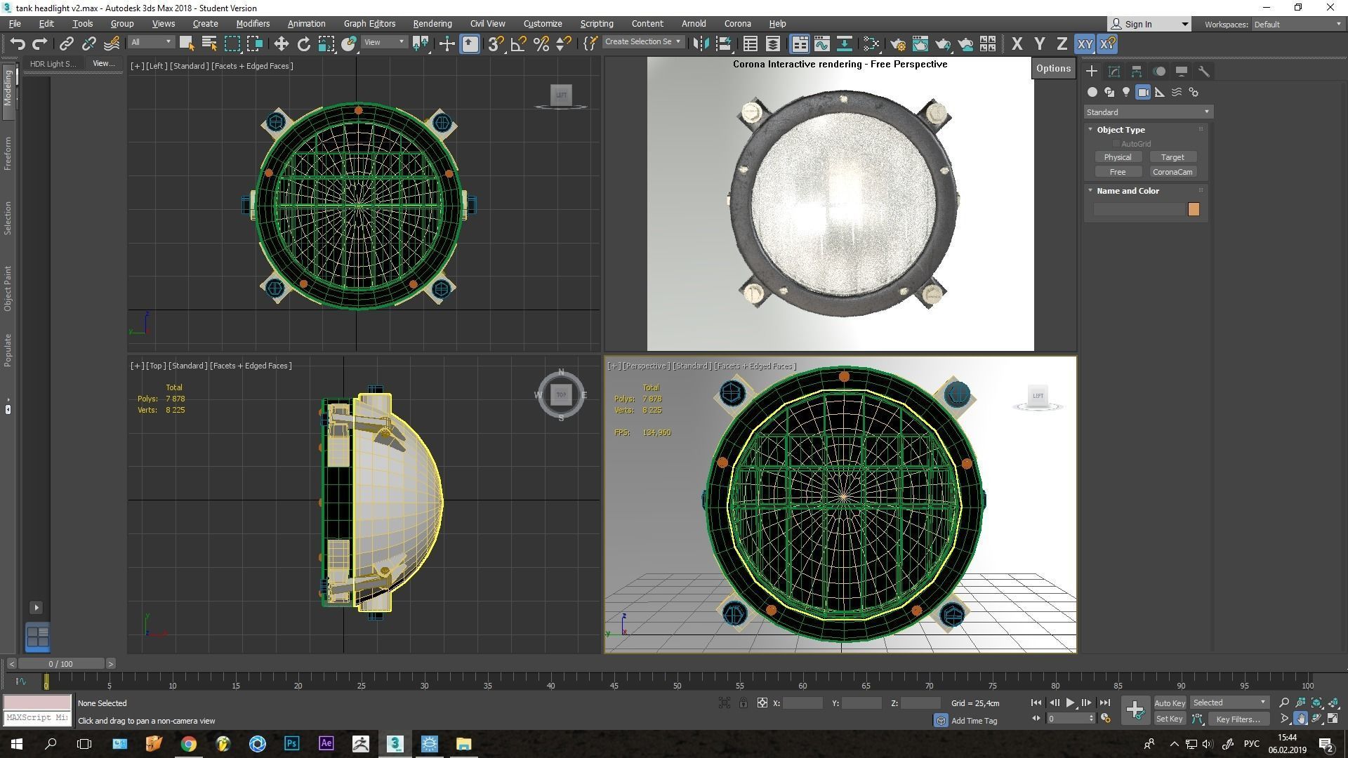 3d model tank headlight 3D model | CGTrader