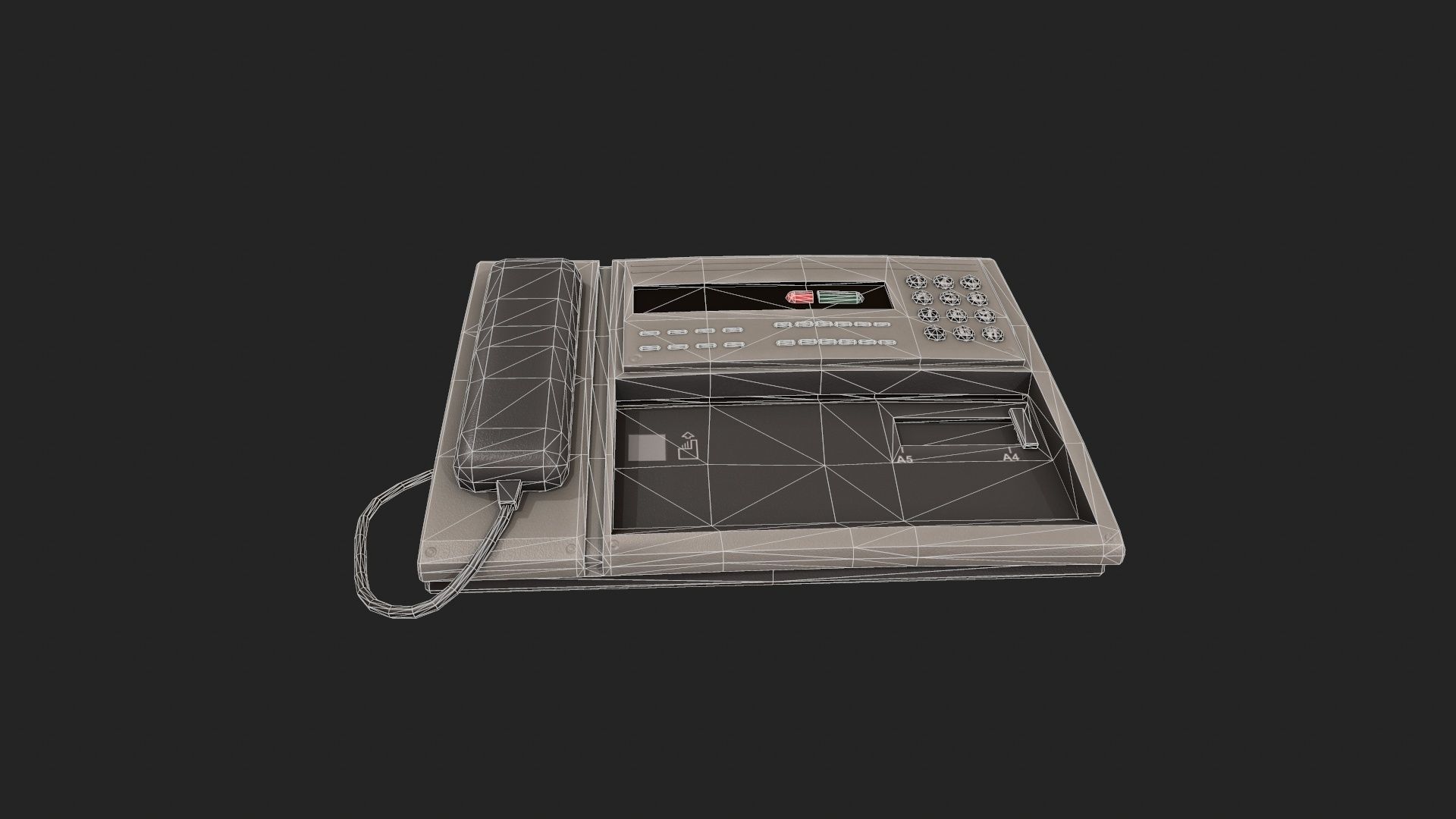3D model Stylized Fax Machine VR / AR / low-poly | CGTrader