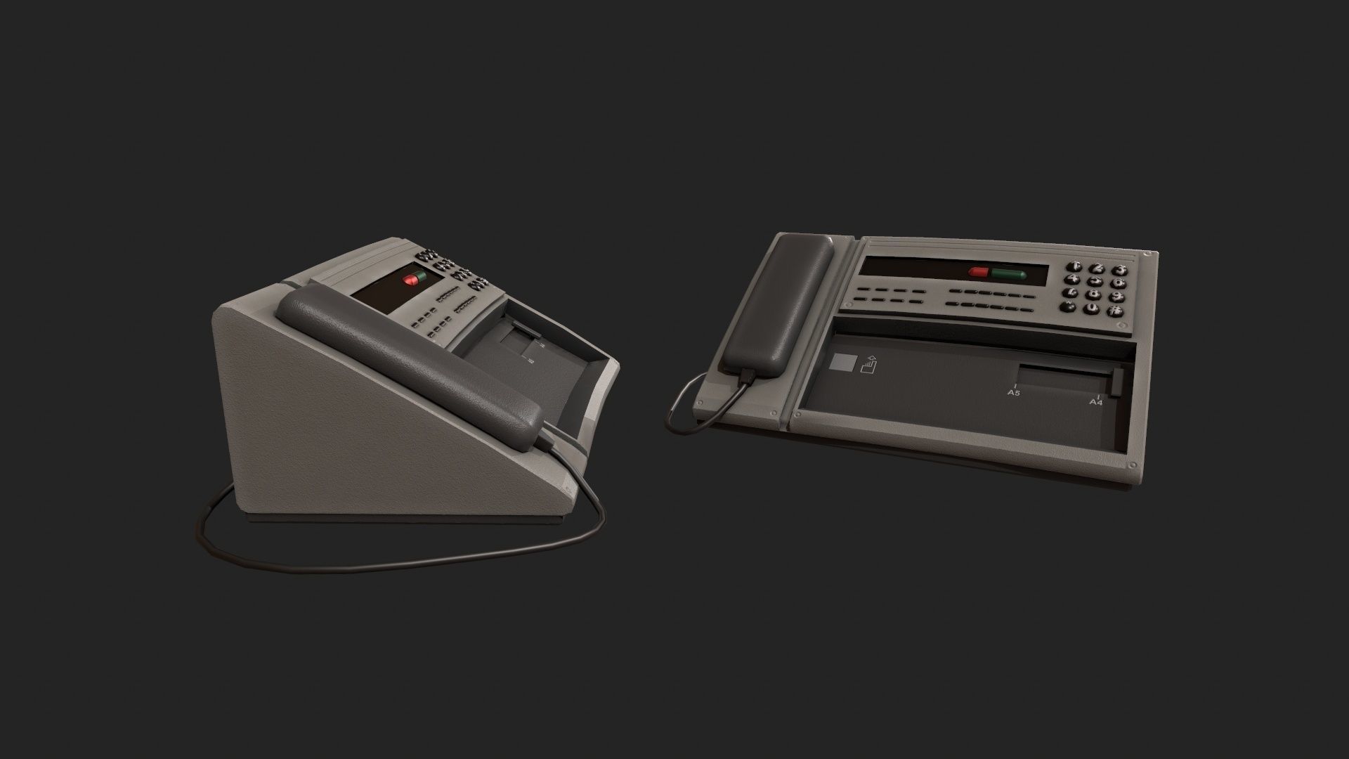 3D model Stylized Fax Machine VR / AR / low-poly | CGTrader