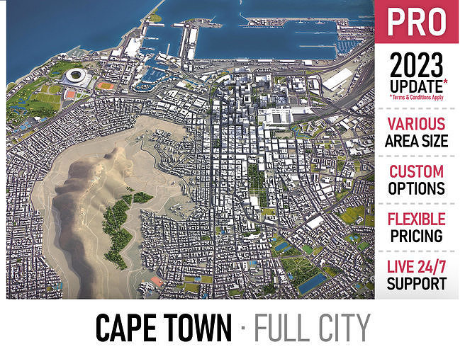 3D model Cape Town VR / AR / low-poly | CGTrader