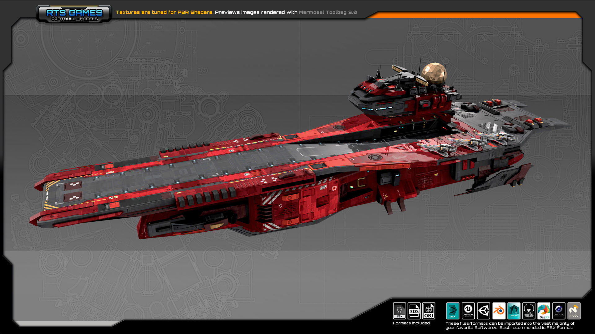 3D model Federation Fleet Pack03 VR / AR / low-poly | CGTrader