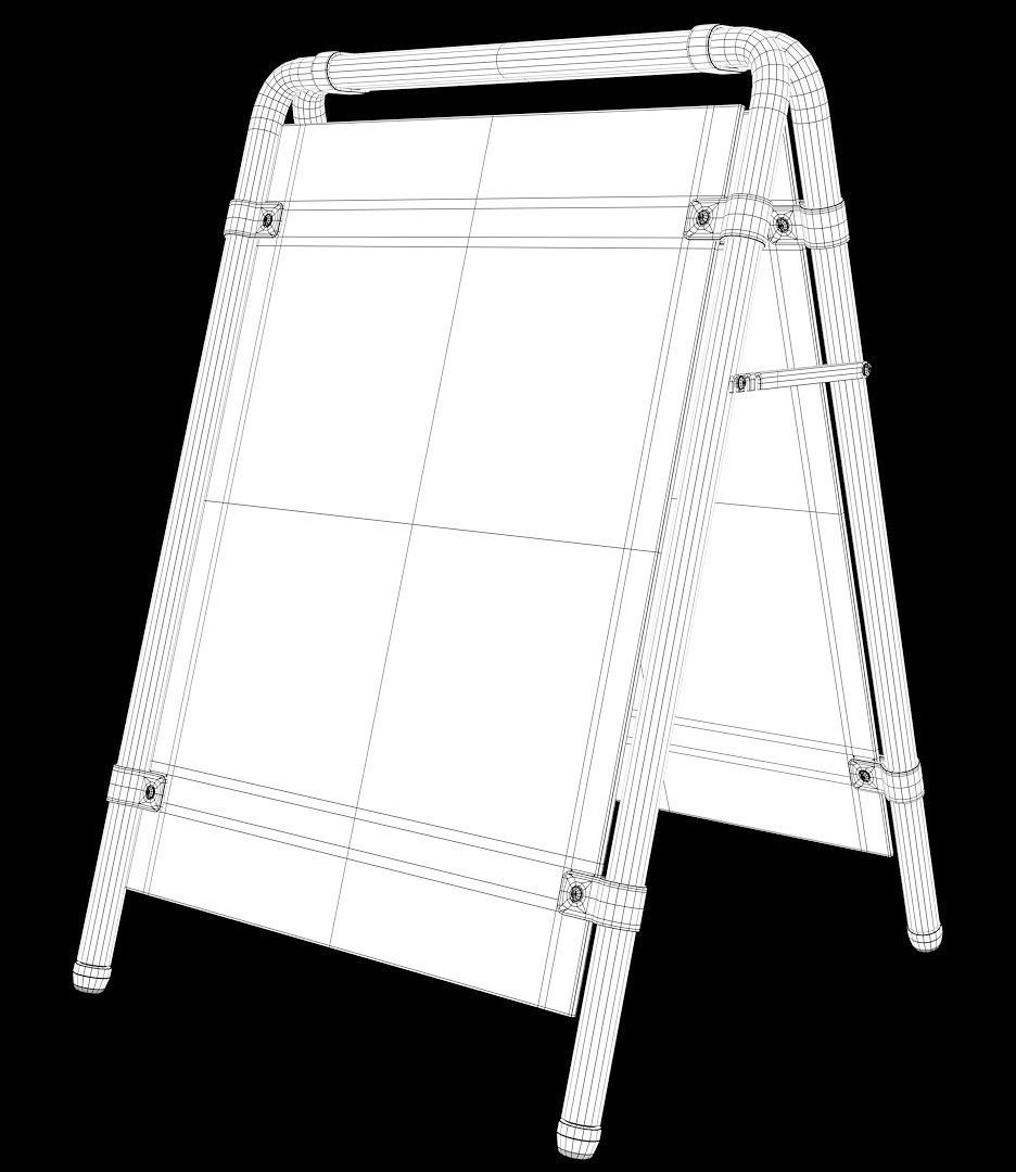 Sign Standing 3d model 3D model | CGTrader