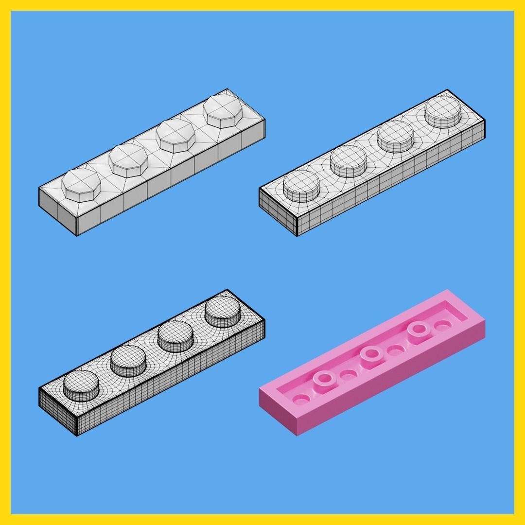 LEGO bricks collection - 35 pieces 3D model | CGTrader