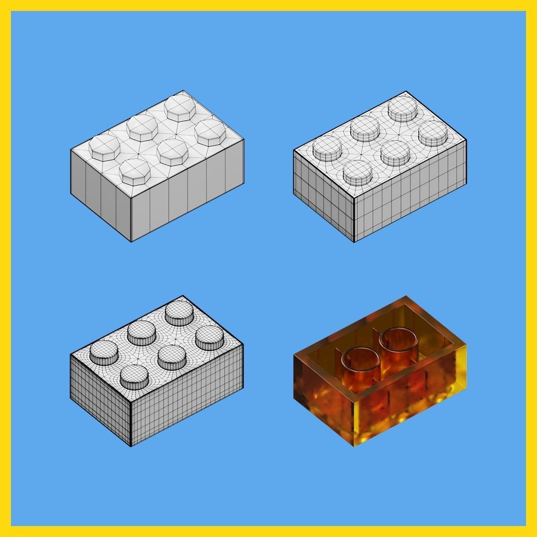 LEGO bricks collection - 35 pieces 3D model | CGTrader