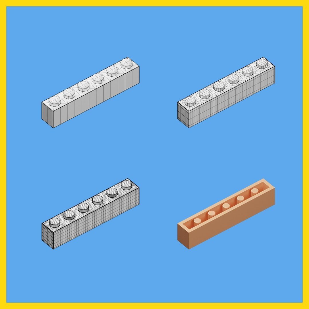 LEGO bricks collection - 35 pieces 3D model | CGTrader