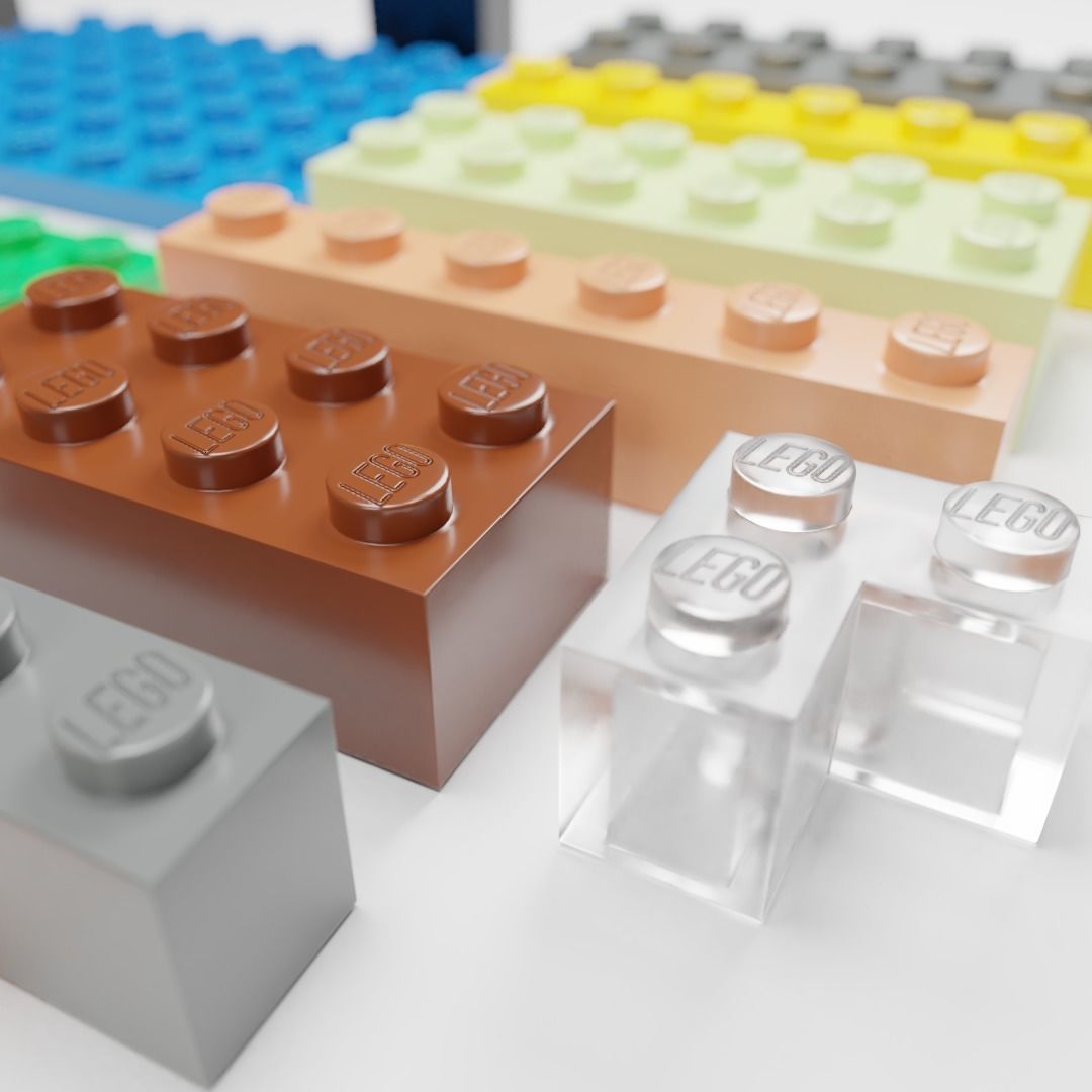 LEGO bricks collection - 35 pieces 3D model | CGTrader