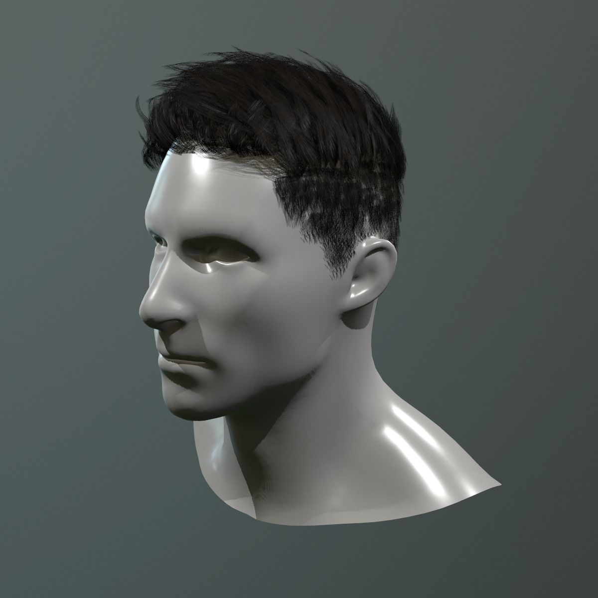 3D model real time lowpoly short hair VR / AR / low-poly | CGTrader