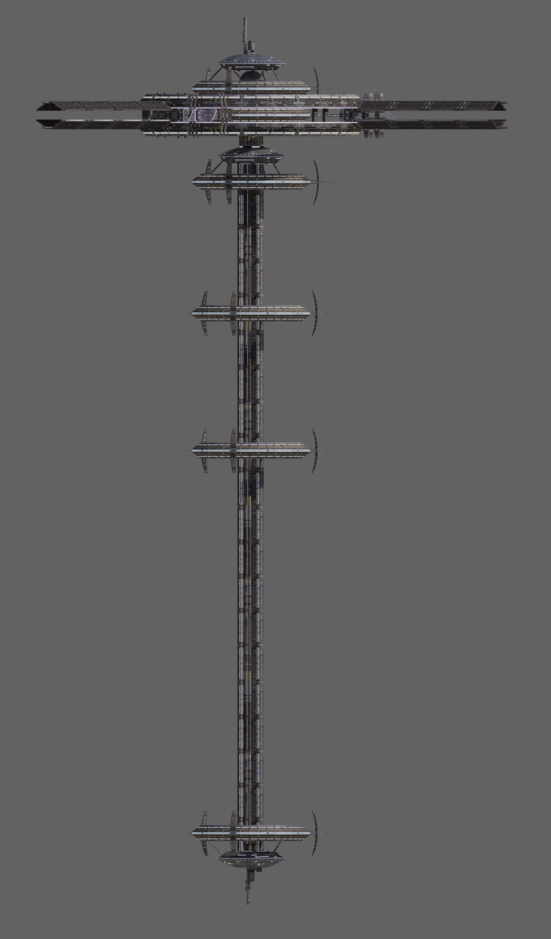 3D model Space Station 4 Low Poly VR / AR / low-poly | CGTrader