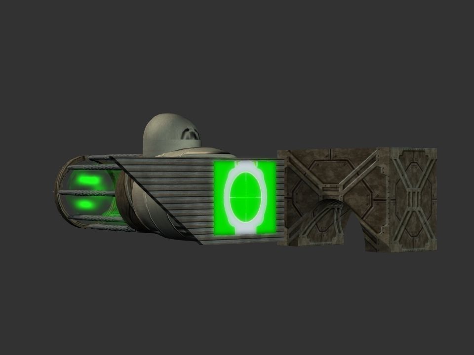 3D model Green Eye Cyclops Laser Cannon VR / AR / low-poly | CGTrader