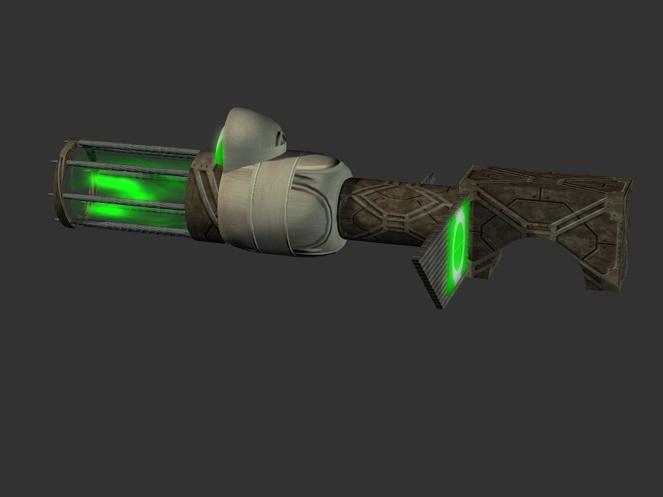 3D model Green Eye Cyclops Laser Cannon VR / AR / low-poly | CGTrader