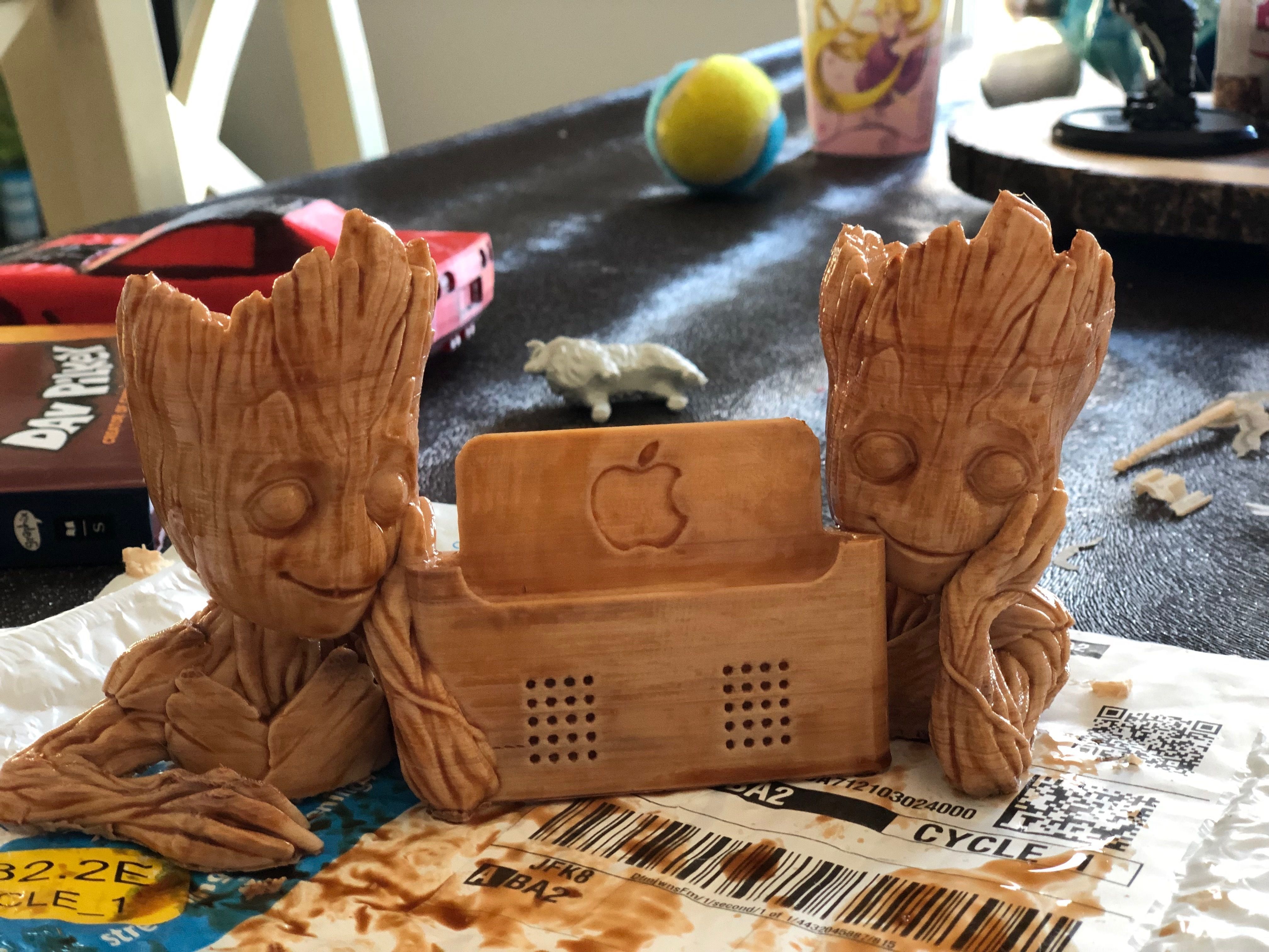 Baby Groot Iphone Docking Station 3D model 3D printable | CGTrader