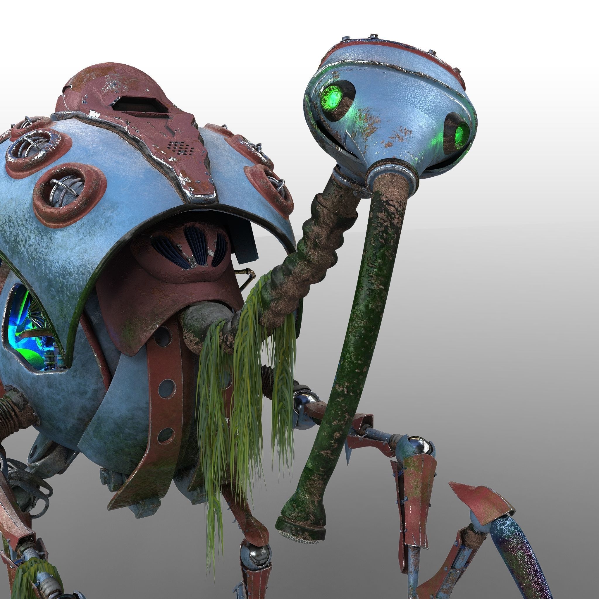 heron robot sci fi 3D model rigged | CGTrader