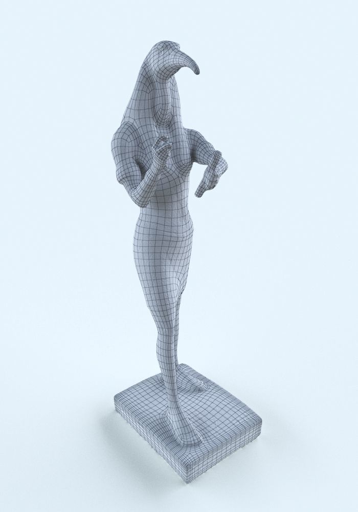3D model Toth egypt Statue PBR Low Poly 3D model VR / AR / low-poly ...
