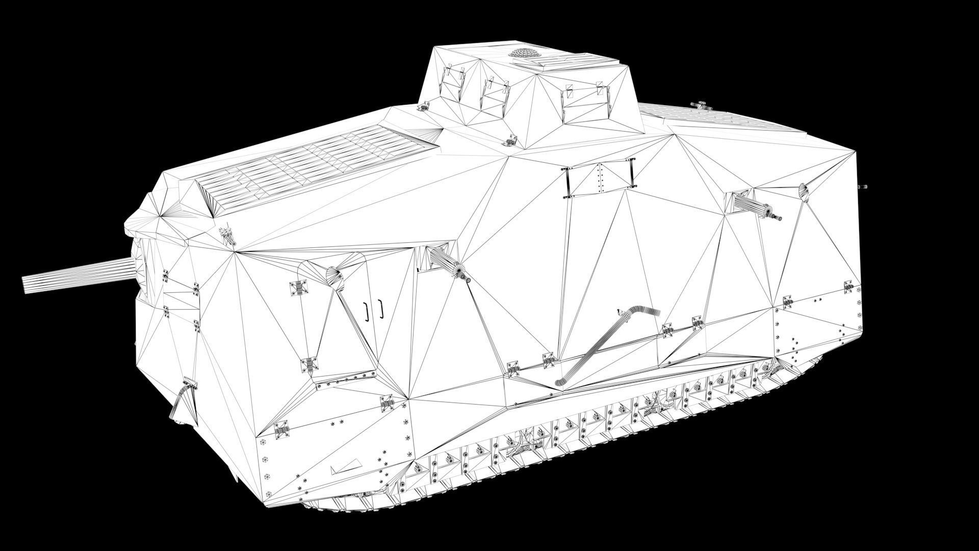 German A7V Tank 3D model | CGTrader