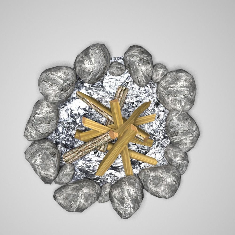 Bonfire free VR / AR / low-poly 3D model | CGTrader