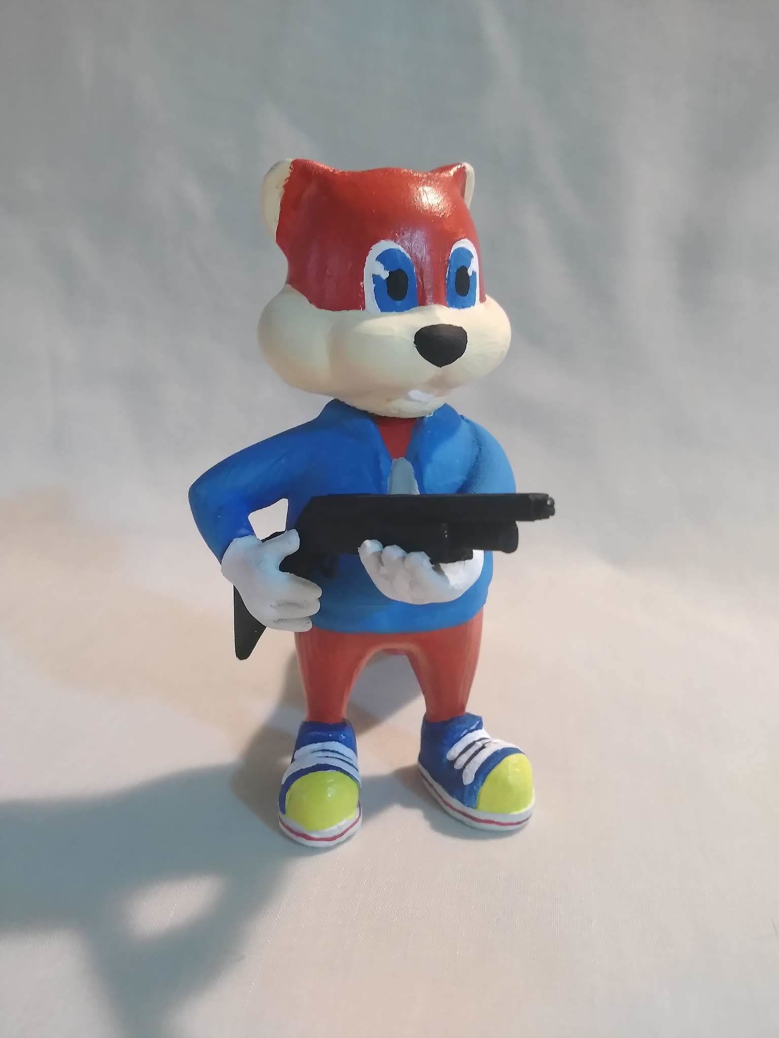 Conker the Squirrel with a Shotgun free 3D model 3D printable | CGTrader