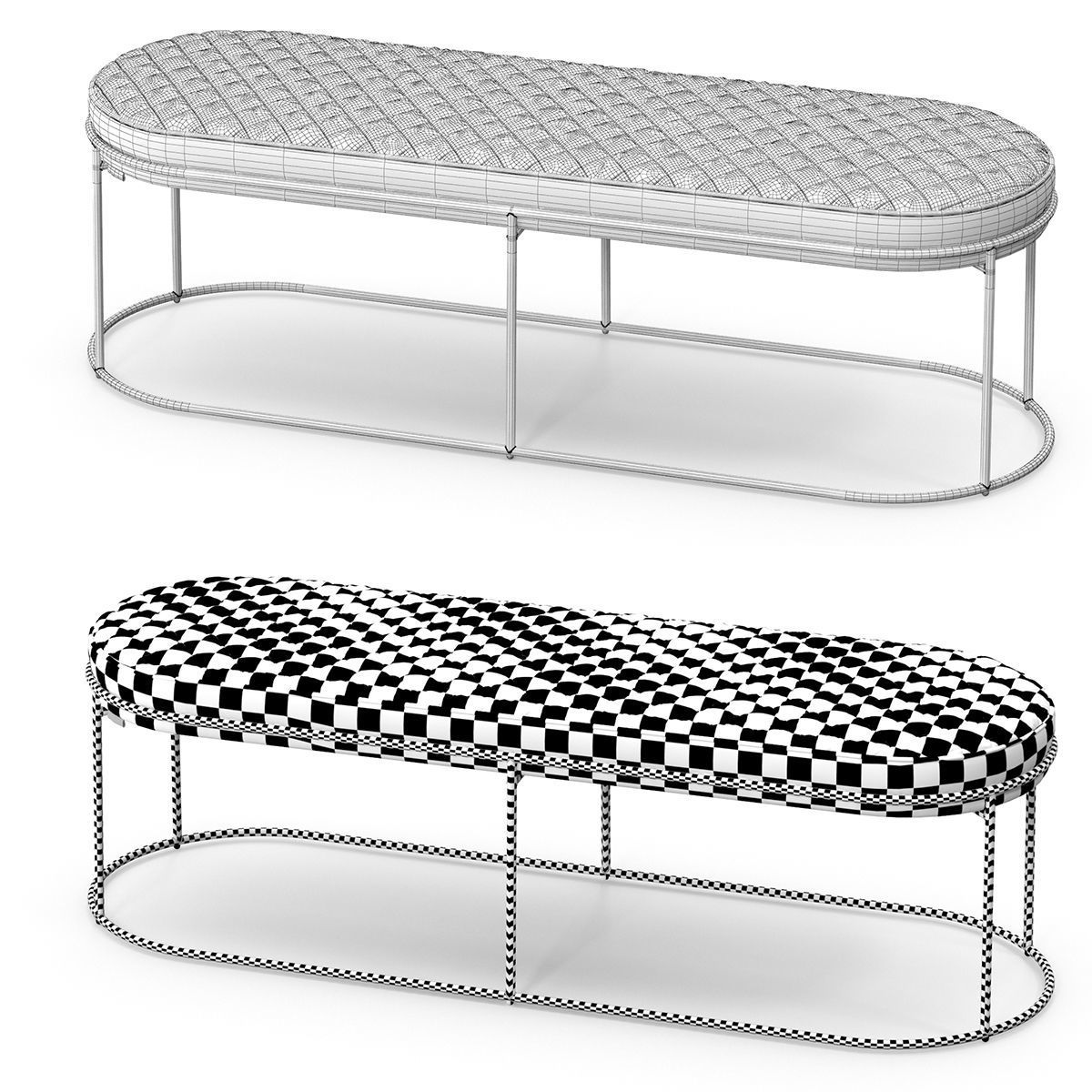 Calligaris Atollo bench 3D model | CGTrader