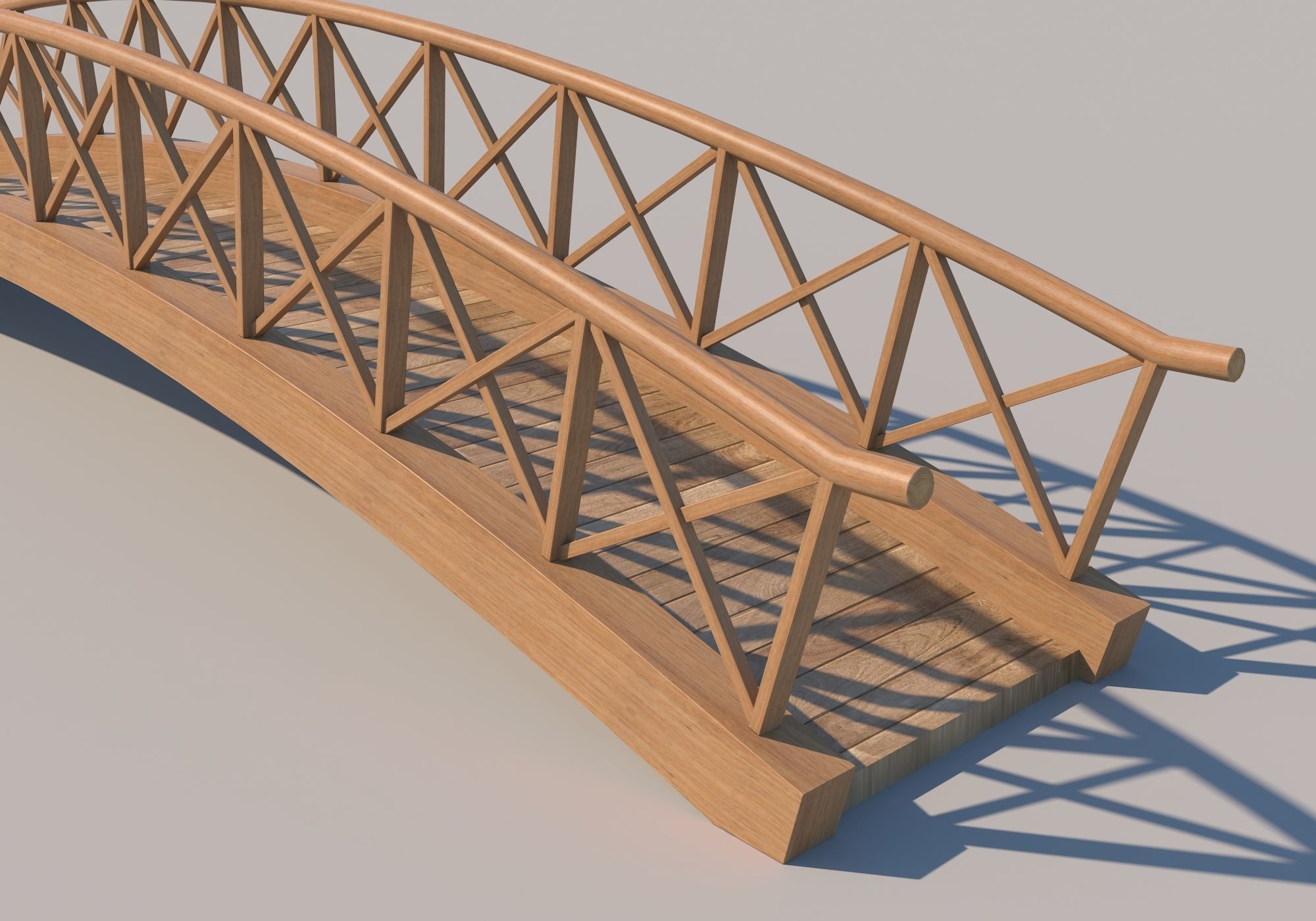 3D model Wooden Bridge VR / AR / low-poly | CGTrader
