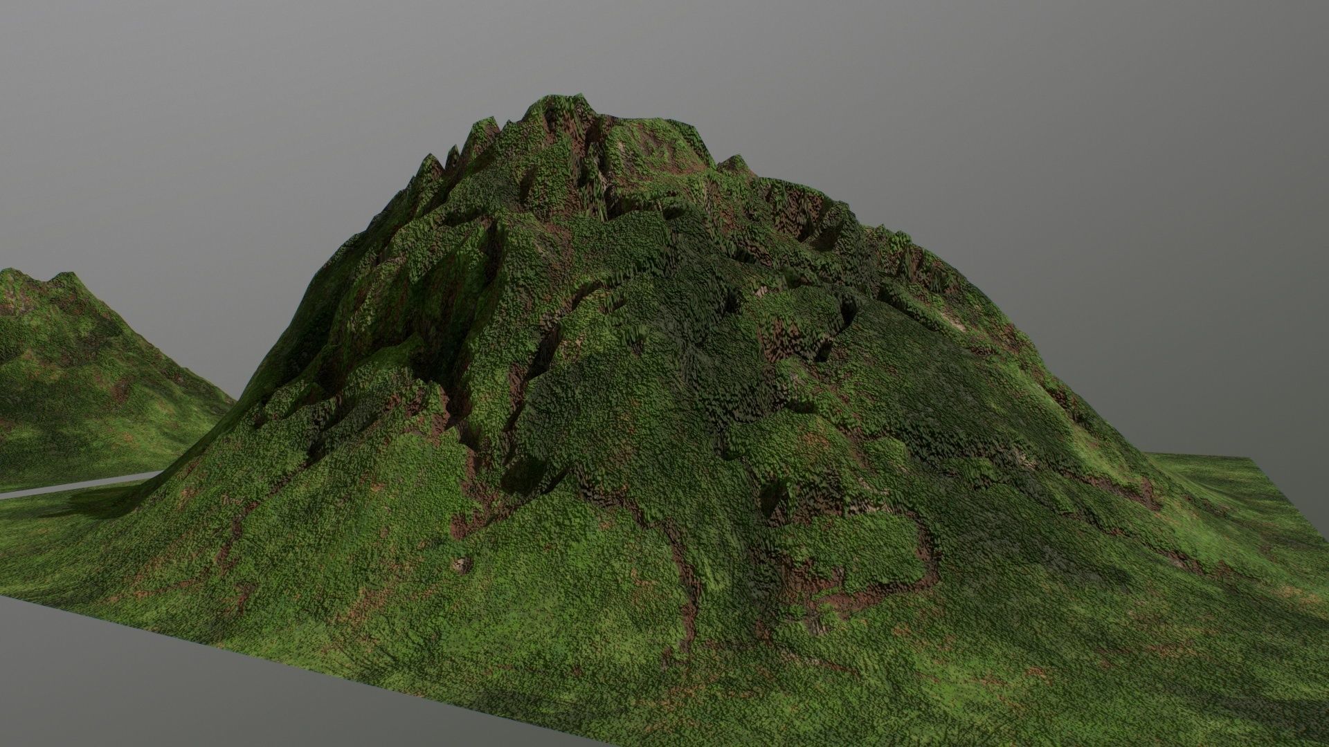 3D model Low poly green forest mountains environment assets pack VR ...