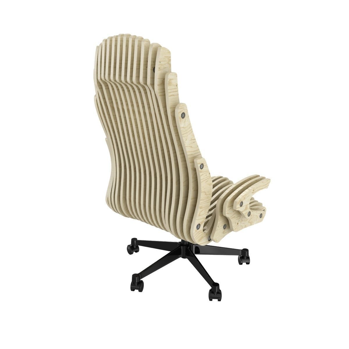Cnc parametric office plywood chair 3D model | CGTrader