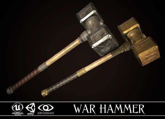3D model War Hammer 01 VR / AR / low-poly | CGTrader