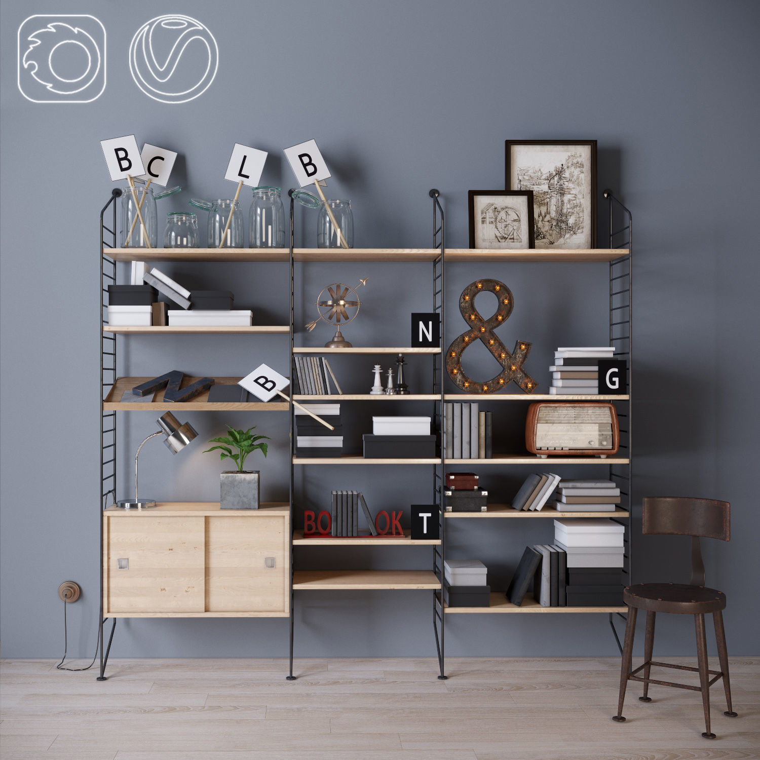 Decor Loft 3D model | CGTrader
