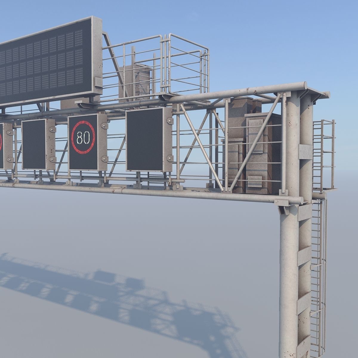 3D model Electronic traffic information display VR / AR / low-poly ...