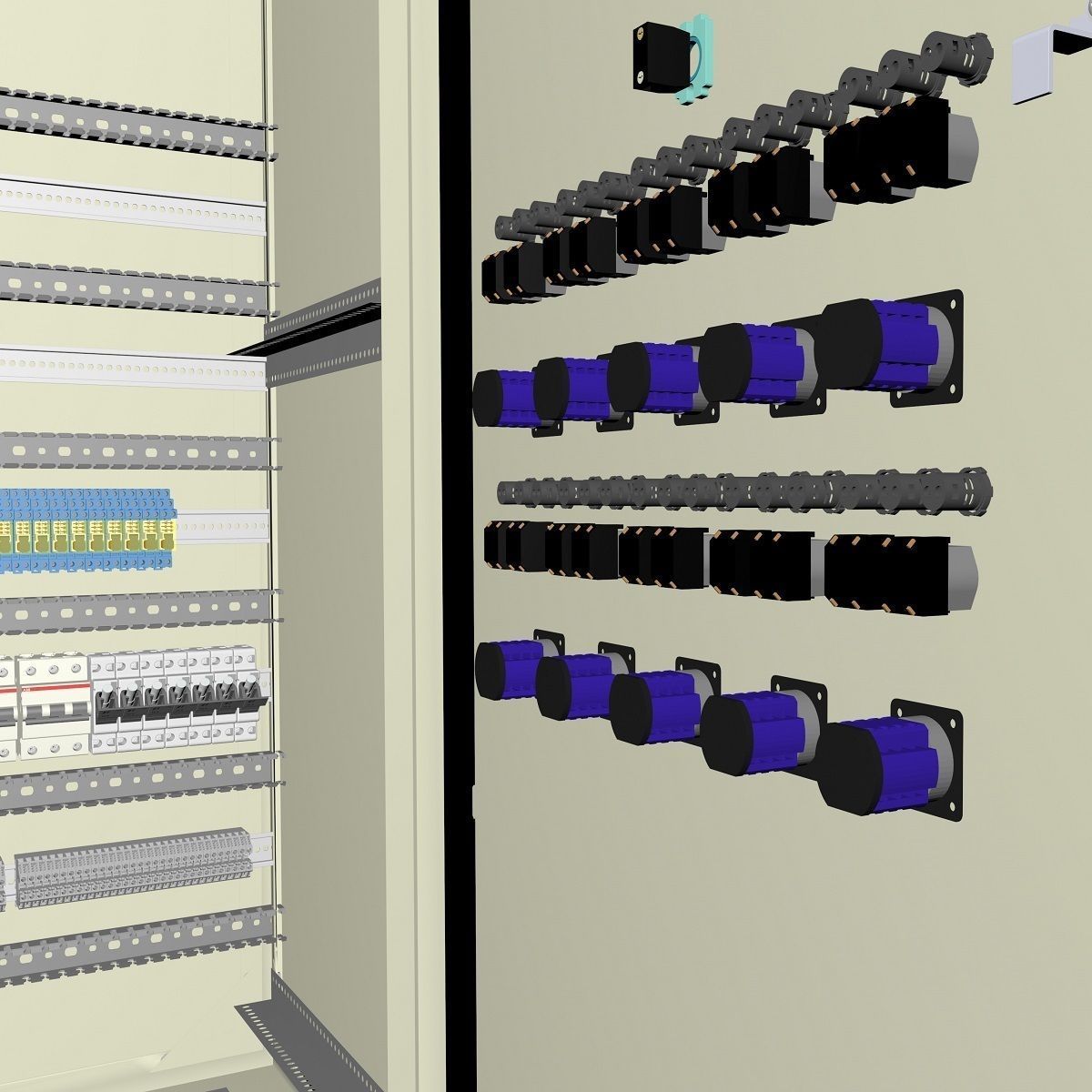 SYNCHRONIZING PANEL SWITCHGEAR 3D model | CGTrader