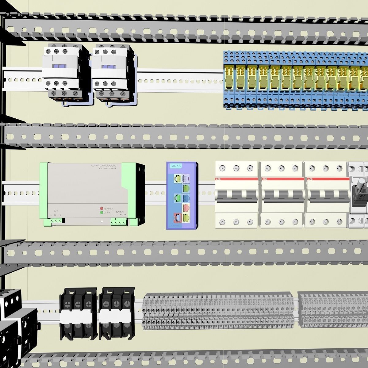 SYNCHRONIZING PANEL SWITCHGEAR 3D model | CGTrader