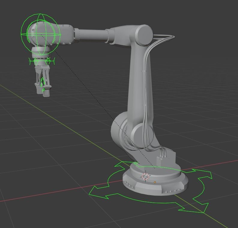 3D model Industrial robot arm dirty lowpoly VR / AR / low-poly rigged ...