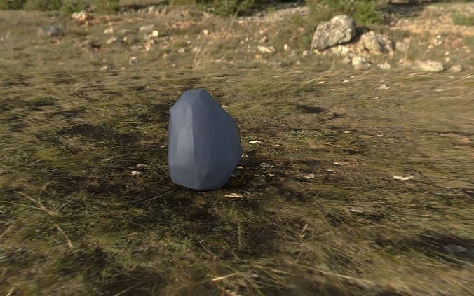 3D model Game-Rock rock in middle of field VR / AR / low-poly | CGTrader