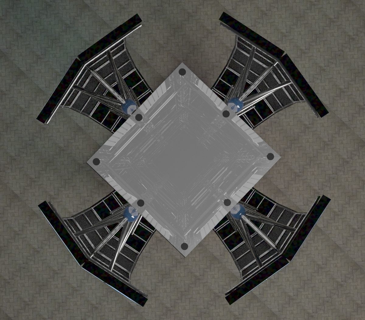 LED screens tower with structure 3D model | CGTrader