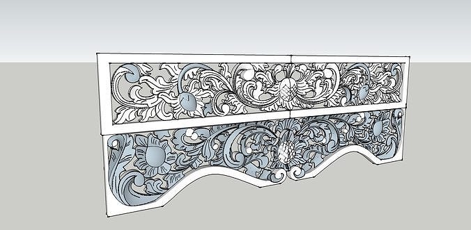 wood carved 2 free 3D model | CGTrader