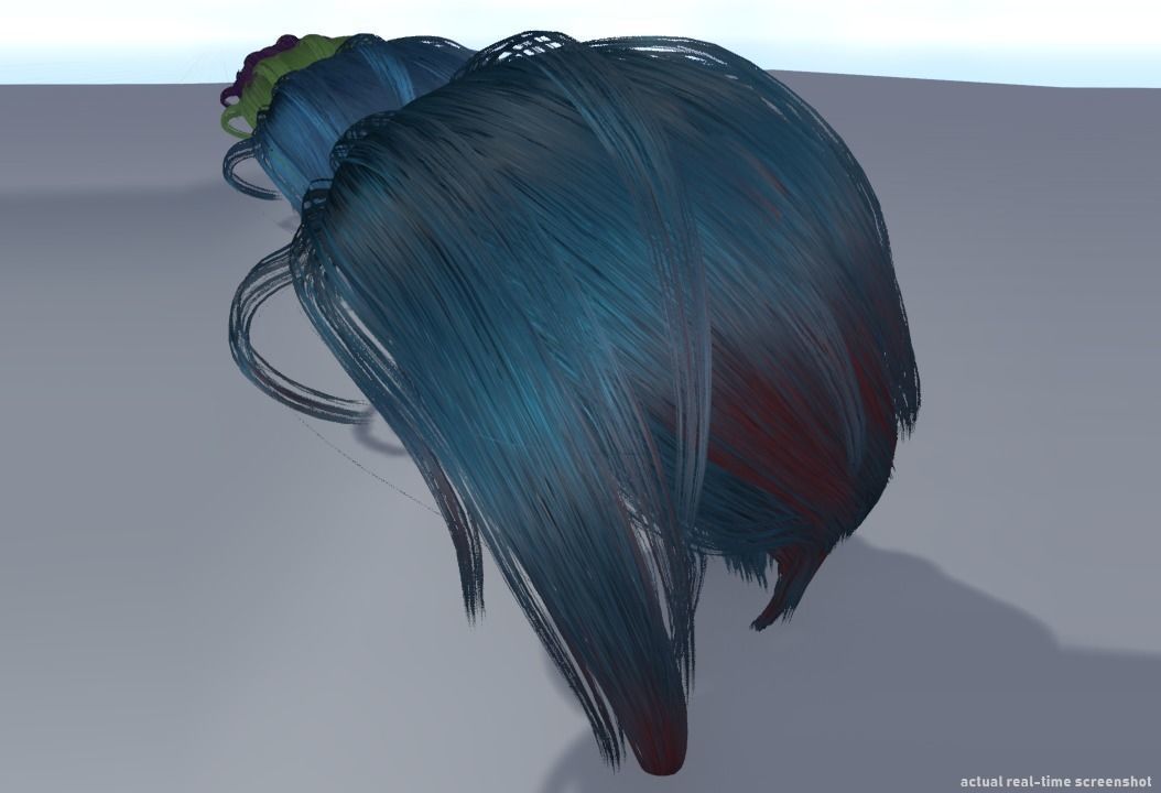 3D model Hair Shader System for Unreal Engine 4 plus Hair Strand ...