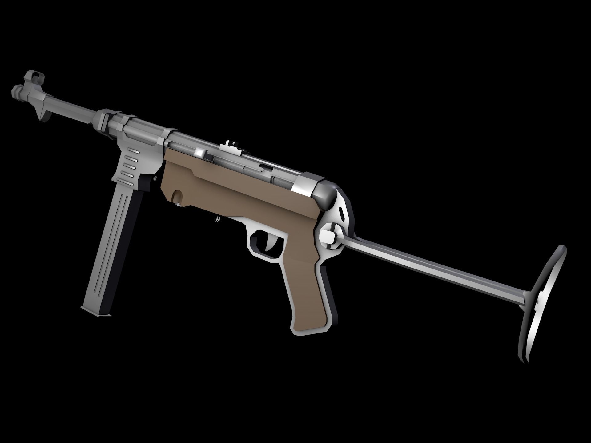 MP40 Low poly 3D asset | CGTrader
