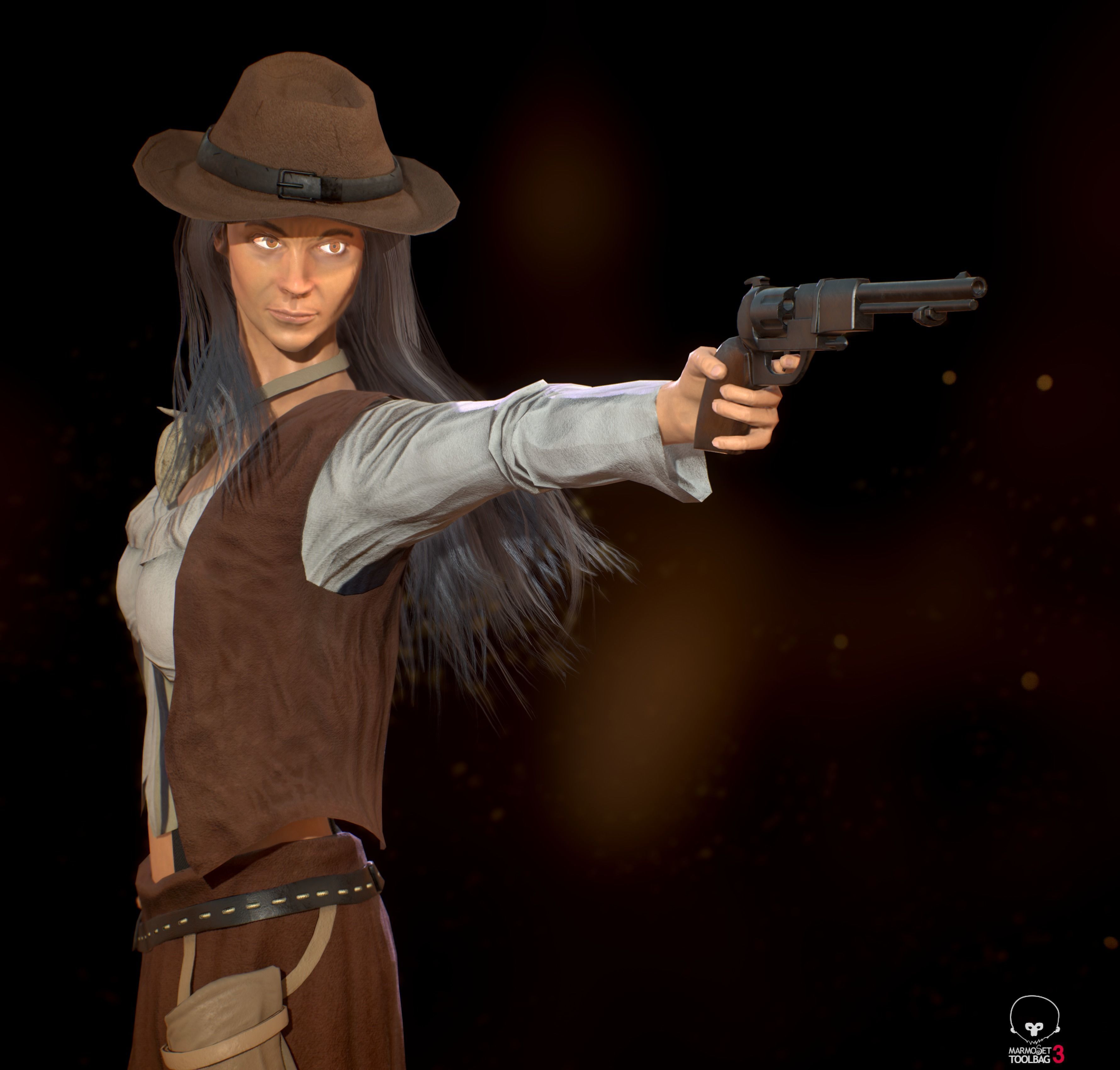 Tara West Outlaw free VR / AR / low-poly 3D model | CGTrader